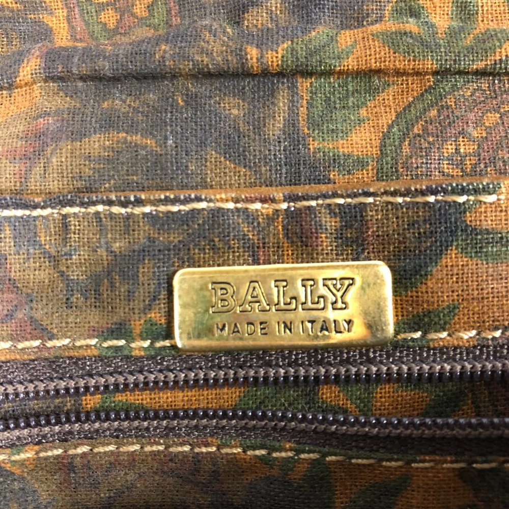 Bally Vintage Brown Leather Crossbody Messenger Bag R… - Gem